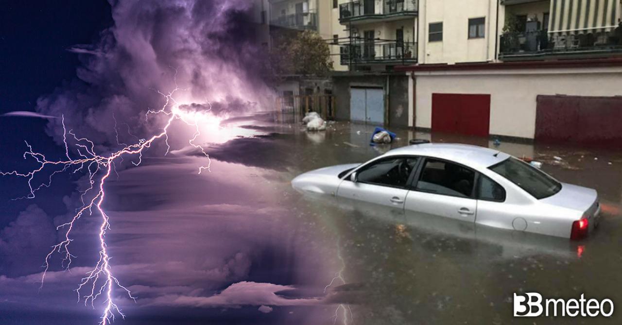 Cronaca meteo. Forte maltempo con temporali, nubifragi ed esondazioni ...