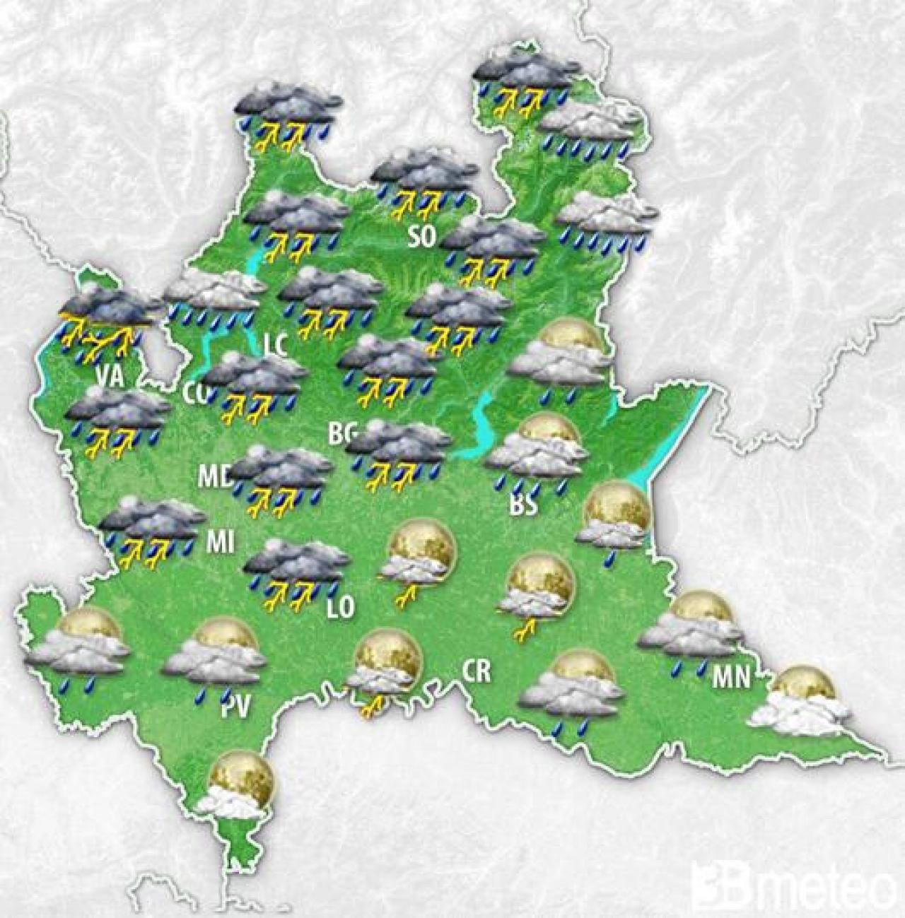 Meteo Lombardia. Soleggiato e caldo sabato, domenica primi temporali ...