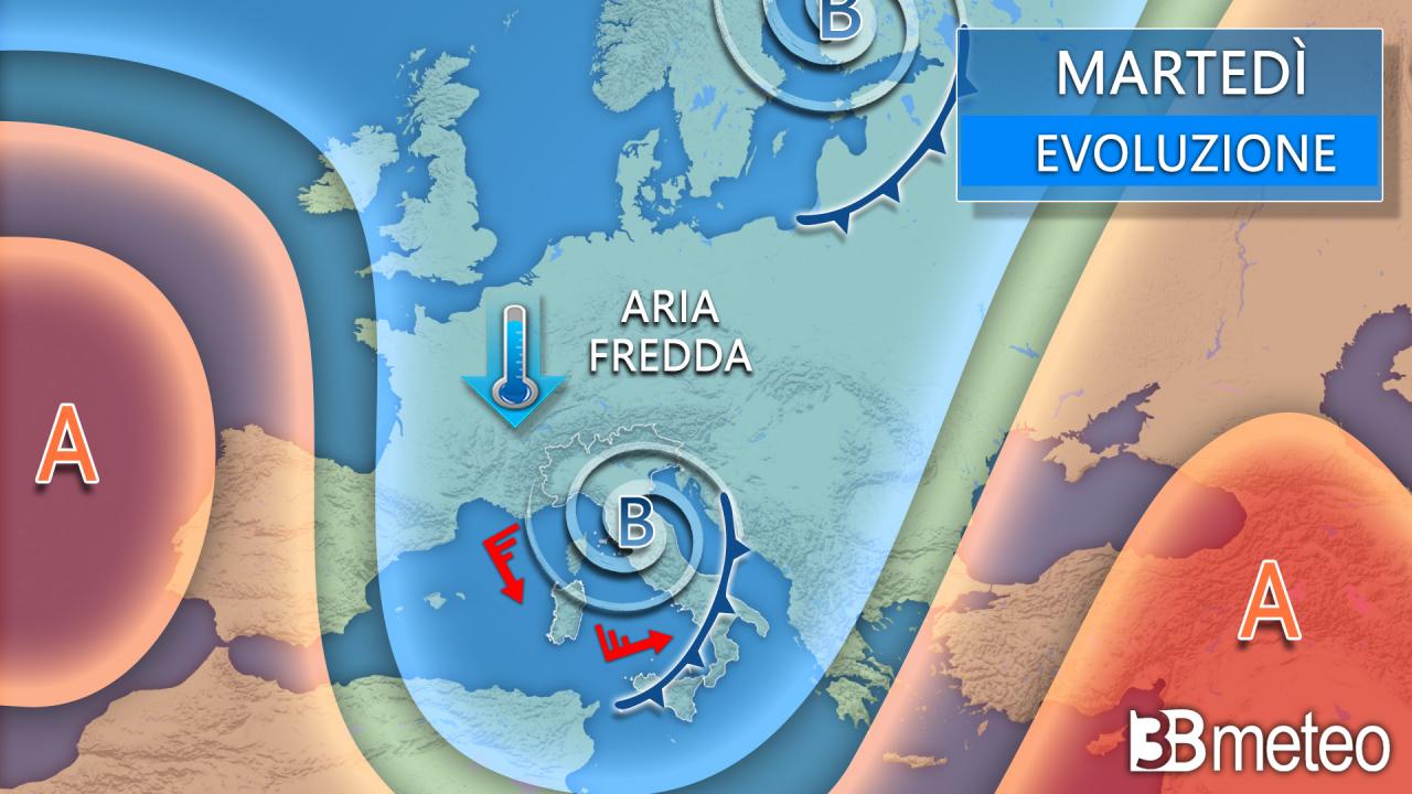 Meteo Nord - Nuova perturbazione in arrivo con piogge e neve, dettagli ...
