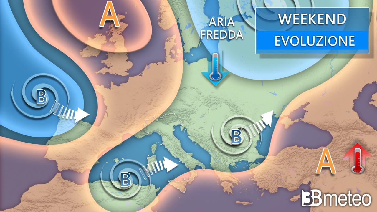 Meteo weekend - Nuova insidia mediterranea con altra pioggia su parte d ...
