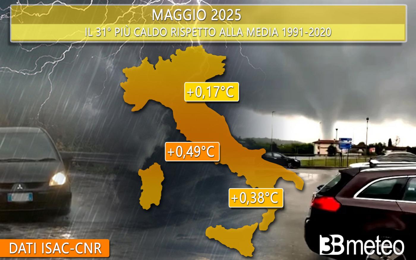 Meteo - Maggio 2025 secondo i dati ISAC e CNR. Il diffuso maltempo ha ...