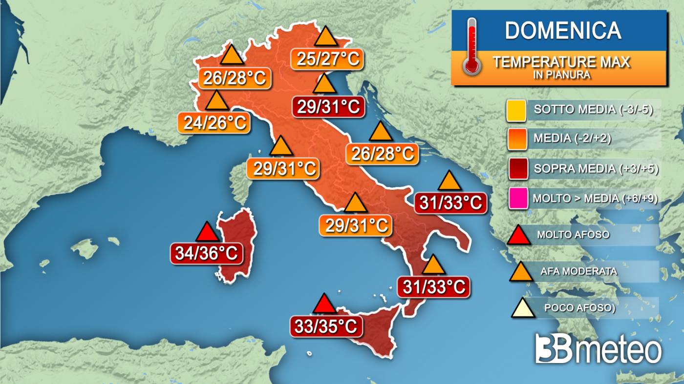 Meteo Temperature - Si resta sopra media. Prossima settimana con caldo ...