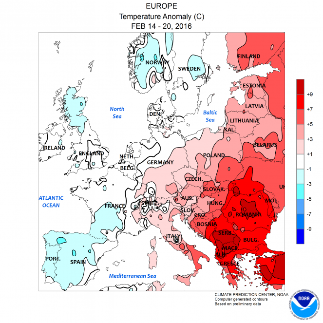 Clima Europa: settimana 14-20 Febbraio, temperature da Maggio sui ...