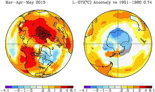 Clima Mondo: Primavera 2015, la più calda per l'emisfero boreale « 3B Meteo