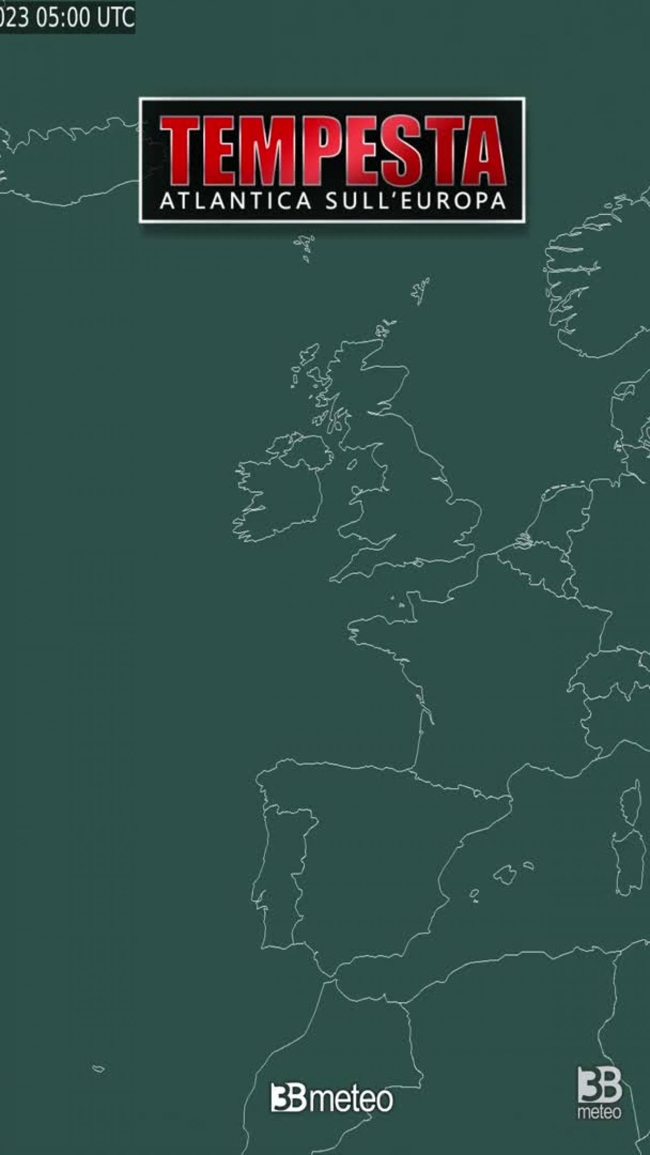 Cronaca meteo: ciclone atlantico sull'Europa - VIDEO « 3B Meteo